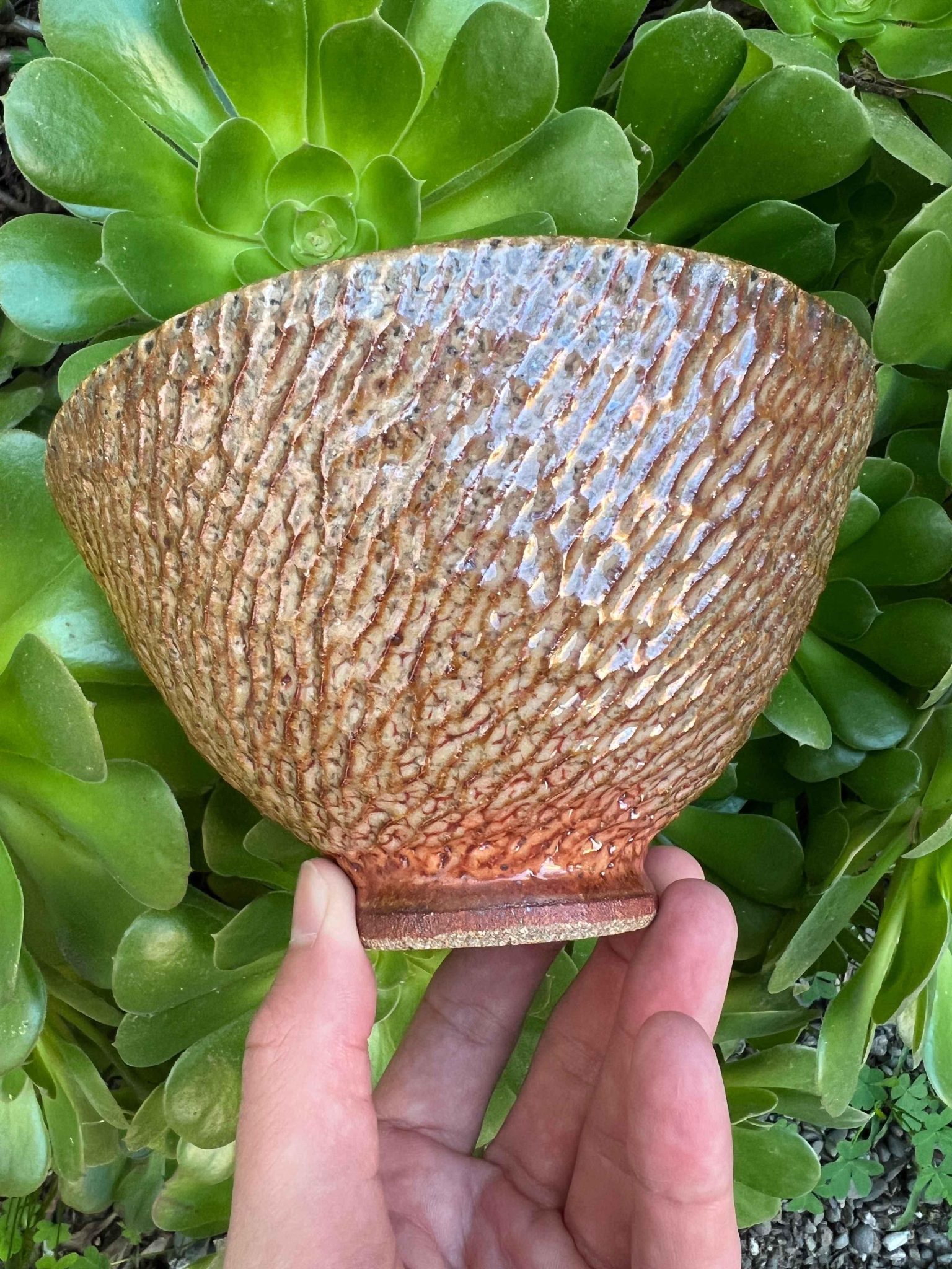 Oval Red & White Stoneware Bowl - Alex Beck Ceramics